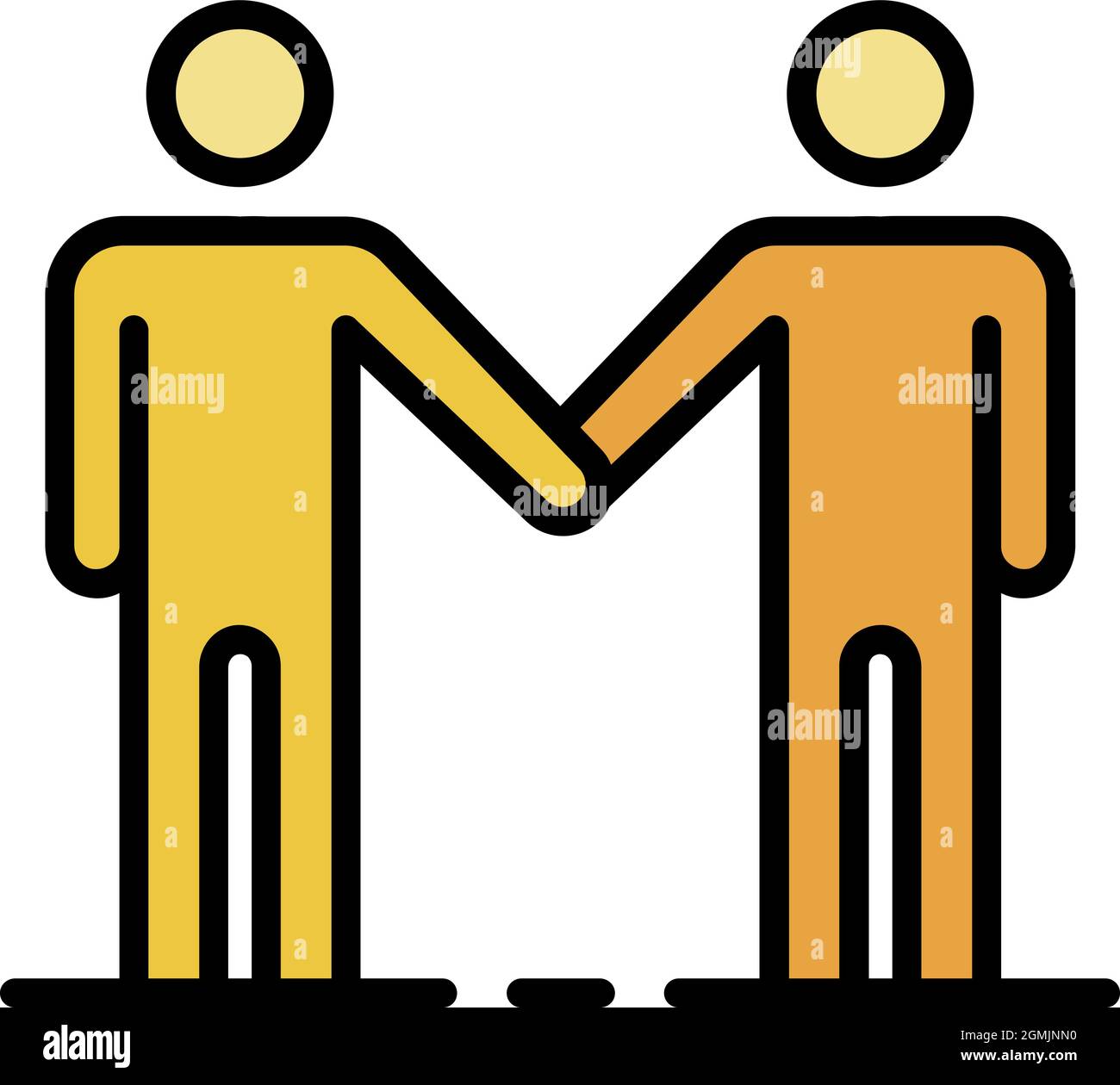 People helping icon. Outline people helping vector icon color flat ...