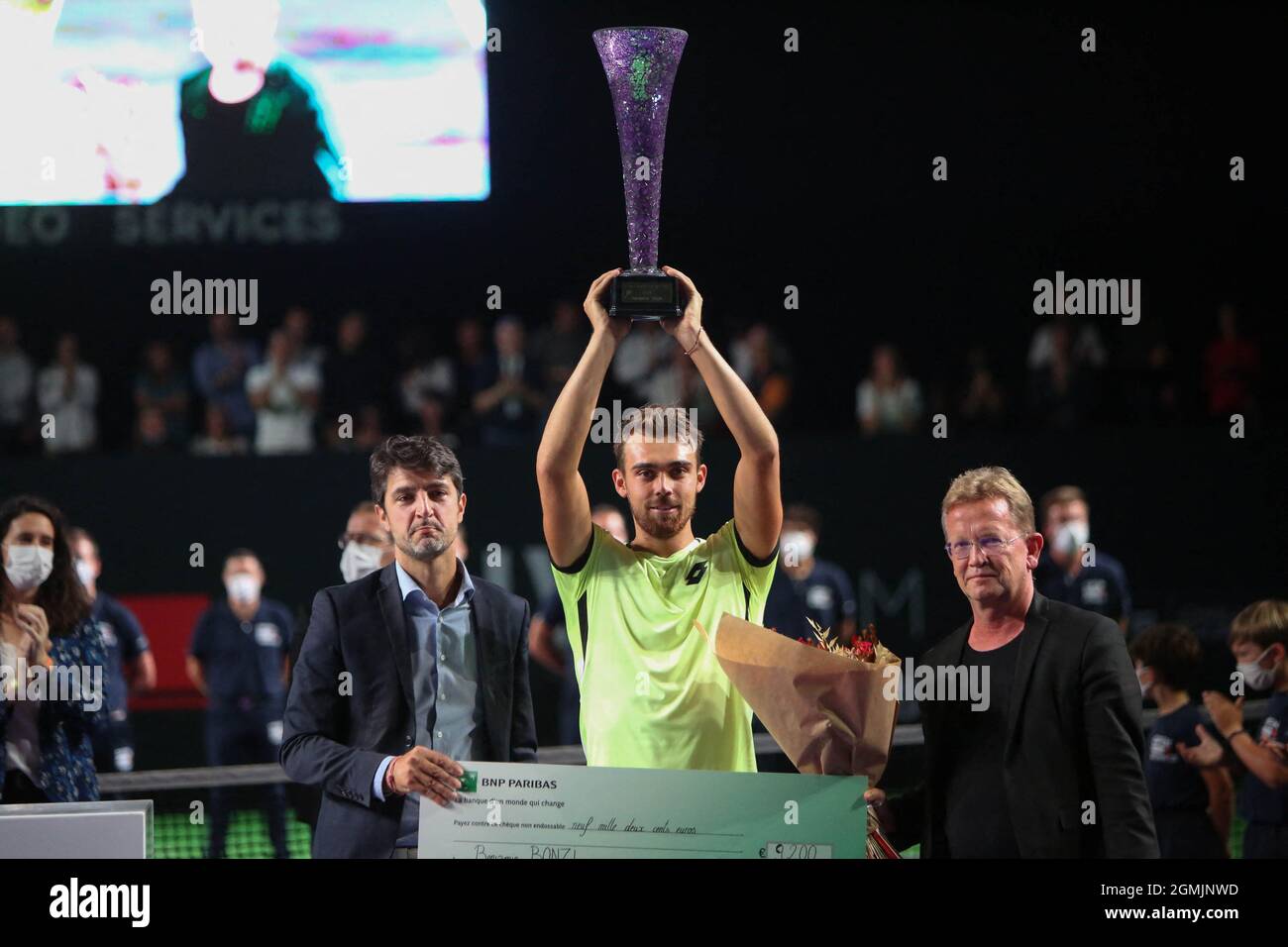 Benjamin Bonzi of France Finale during the Open de Rennes tournament on ...