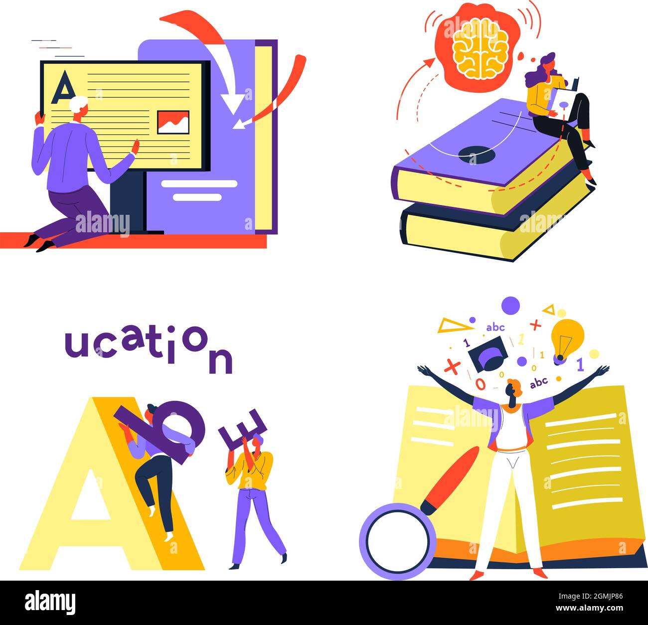 Education and development, improvement of skills Stock Vector Image ...