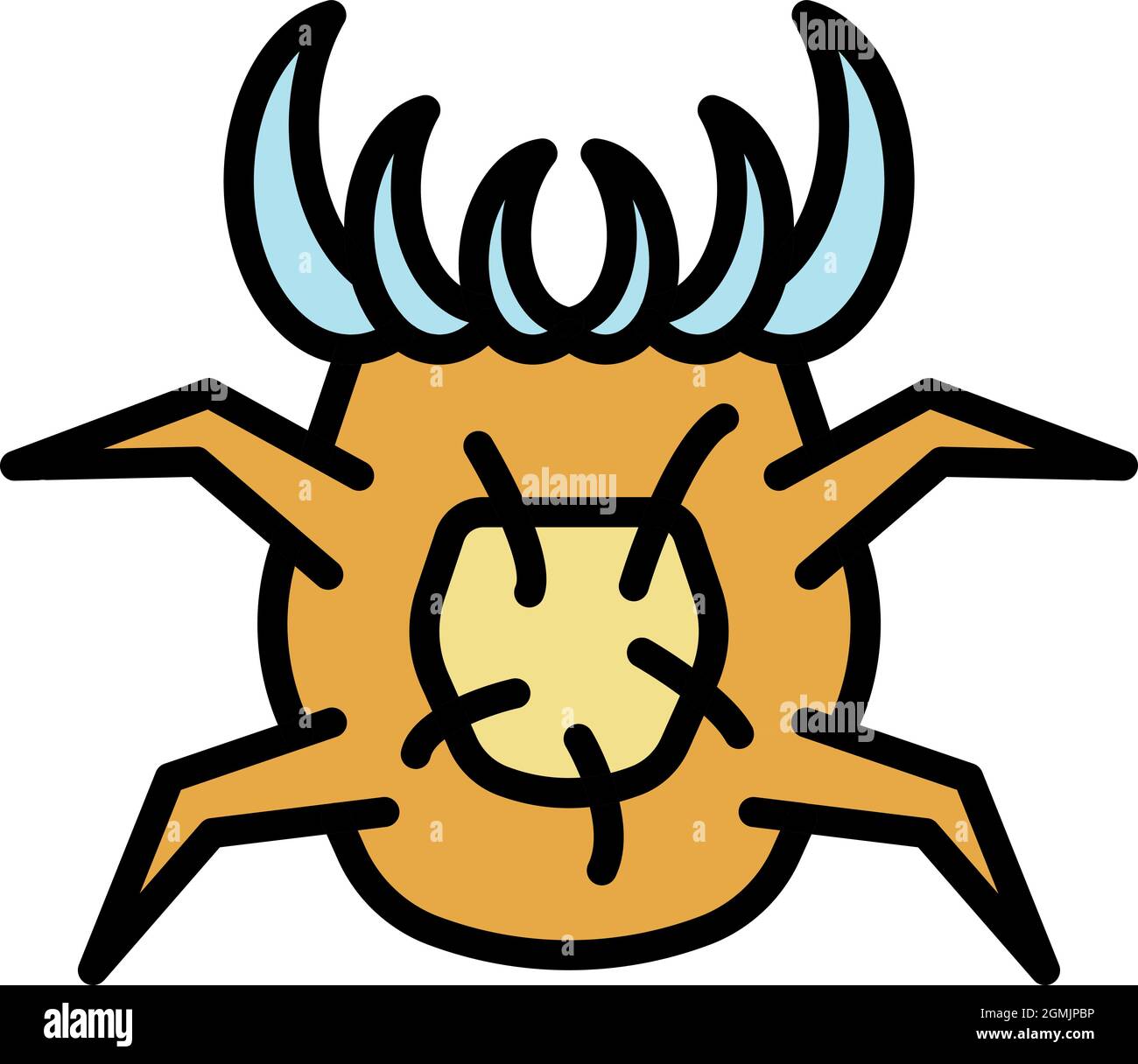 Dust mite icon. Outline dust mite vector icon color flat isolated Stock ...