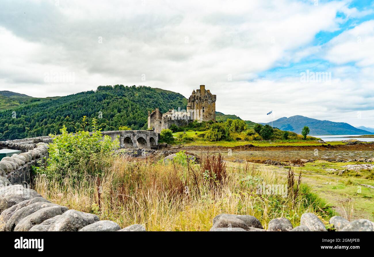 Views of the ancestral seat of the MacRae family, a feudal castle Stock ...
