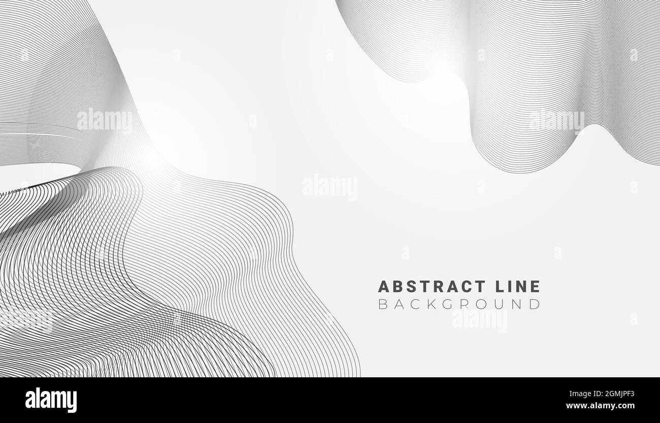 Geometric grey waves seamless pattern on a white background for design ...