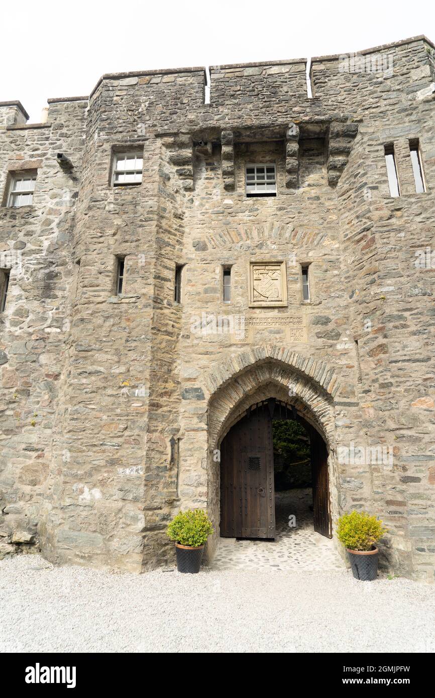 Views of the ancestral seat of the MacRae family, a feudal castle Stock ...