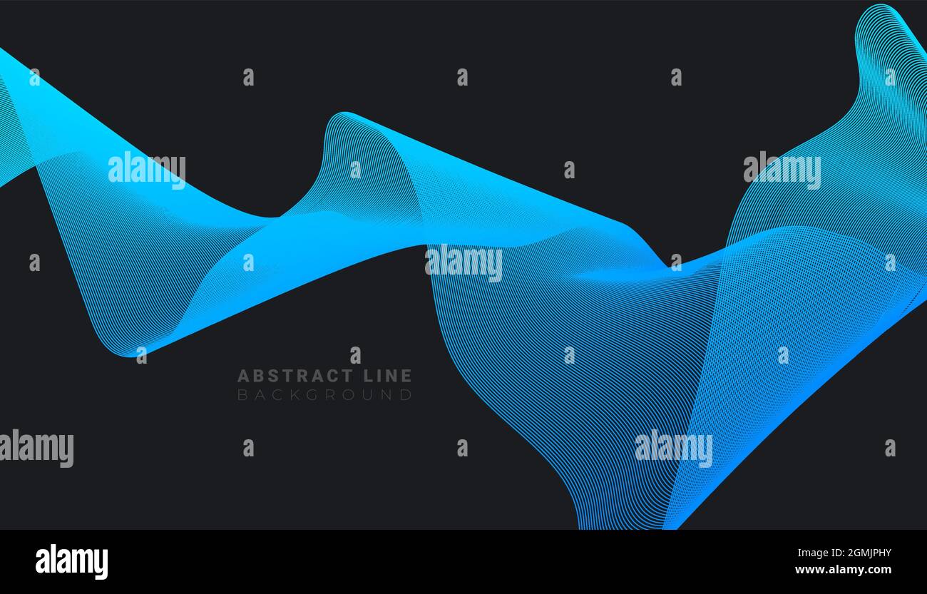 Abstract smooth line wave contour pattern background for design Stock ...