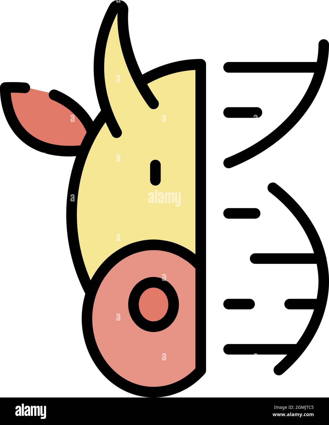 Animal DNA icon. Outline animal DNA vector icon color flat isolated ...