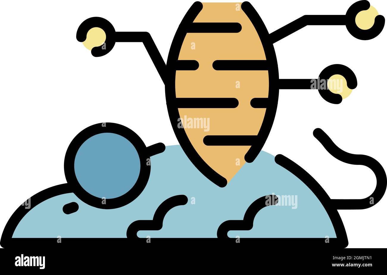 Mouse DNA icon. Outline mouse DNA vector icon color flat isolated Stock ...