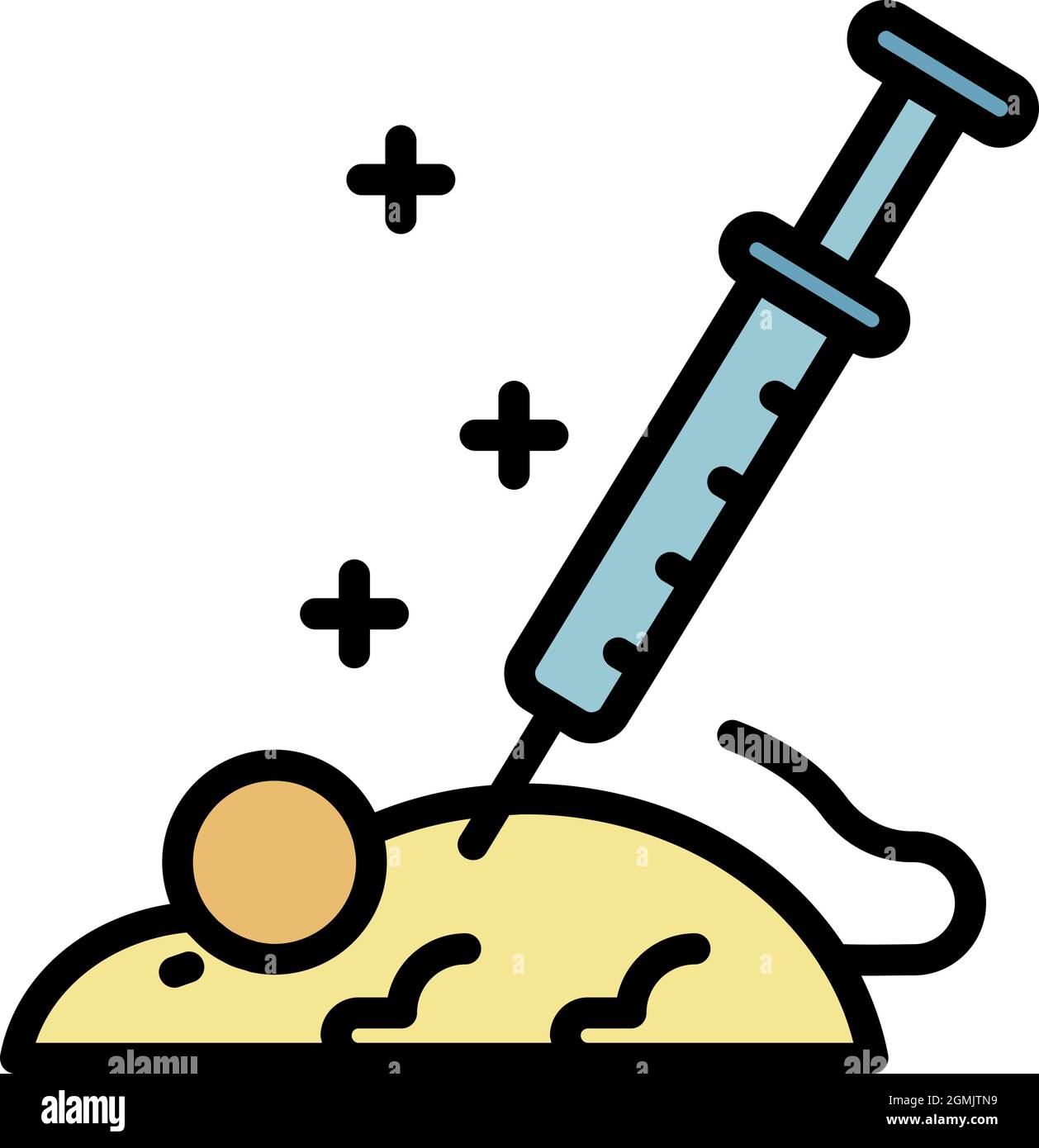 Laboratory rat experiment icon. Outline laboratory rat experiment ...