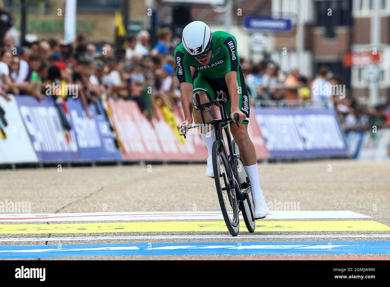 Irish Ryan Mullen of Trek-Segafredo pictured in action during the men ...