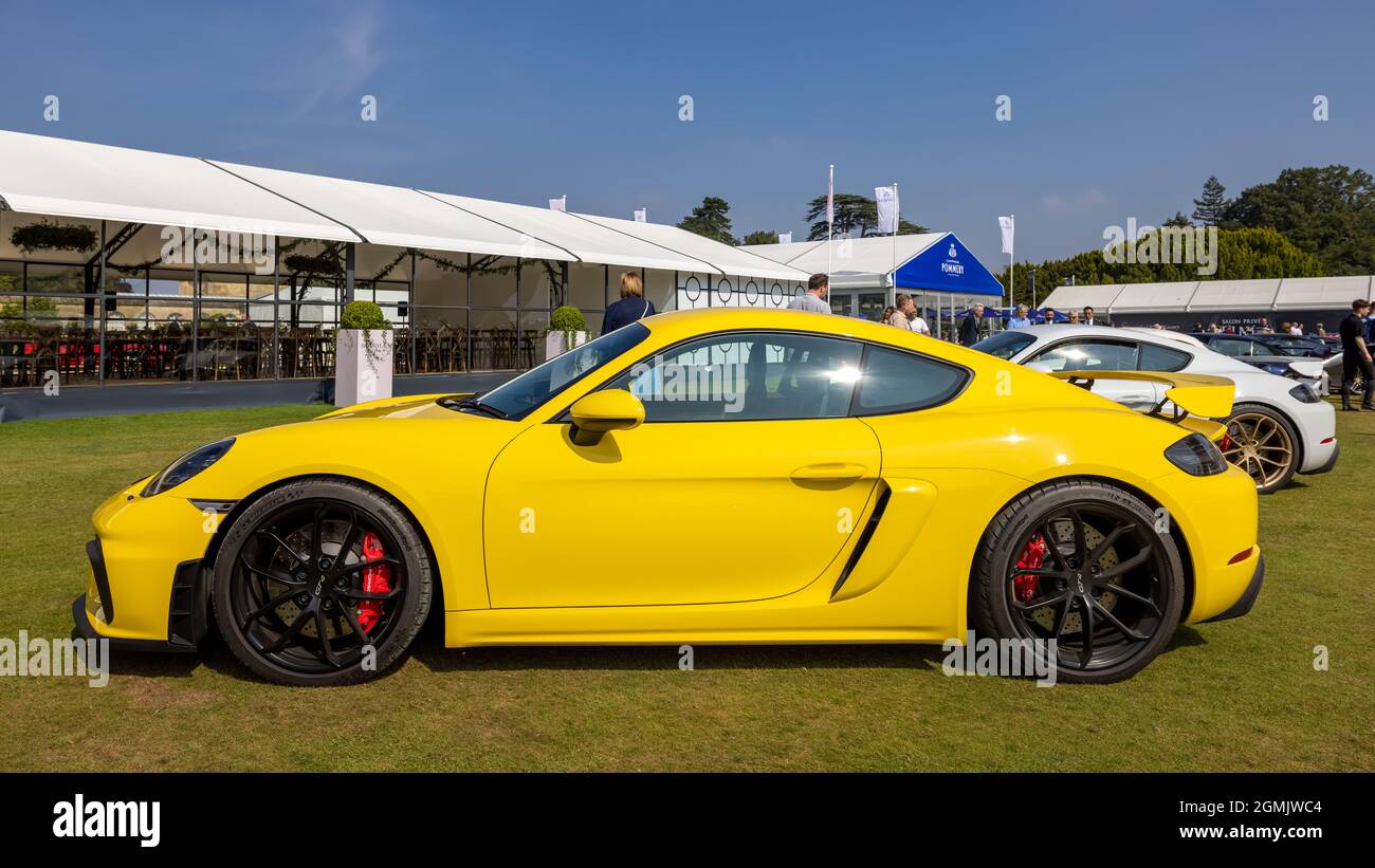 Porsche 718 Cayman GT4, on display at the Concours d'Elegance held at ...