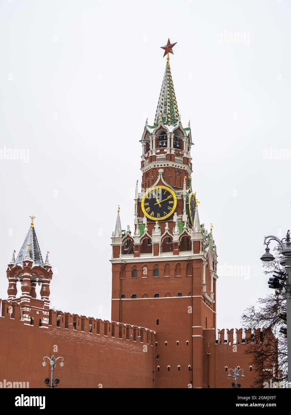 Spasskaya Tower of Moscow Kremlin. The Spasskaya Tower is the main ...