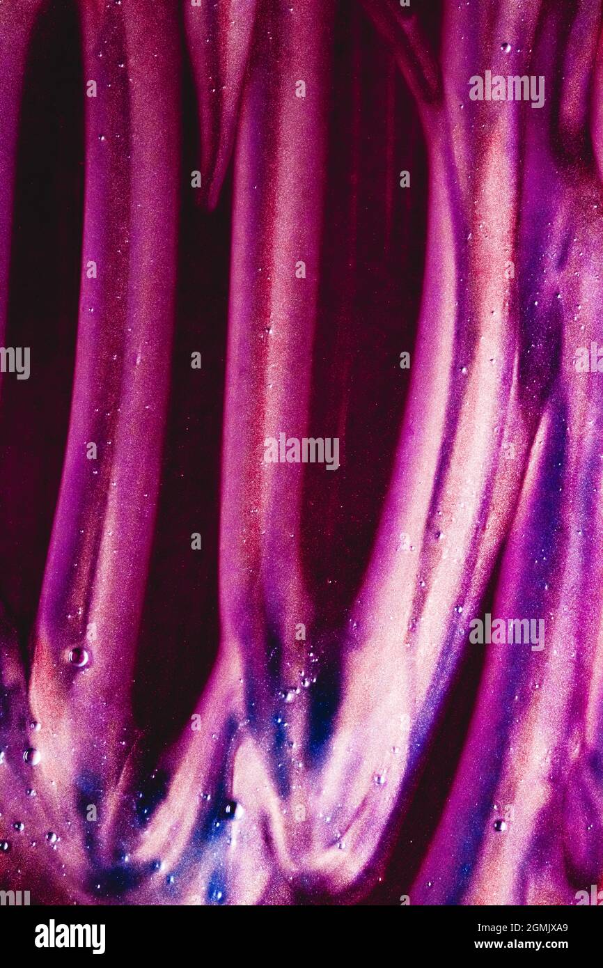 Abstract liquid background, paint splash, swirl pattern and water drops ...