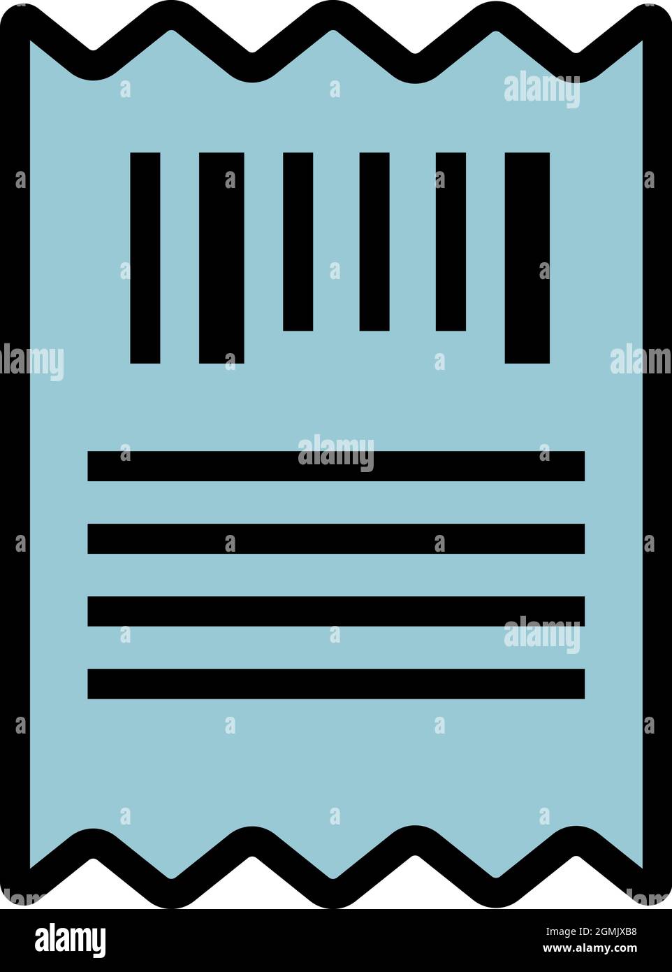 Barcode check icon. Outline barcode check vector icon color flat ...