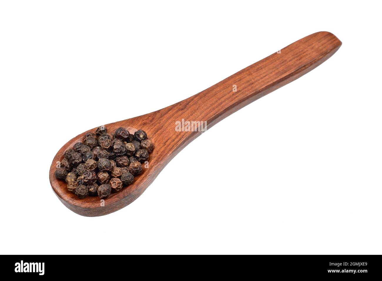 Black Pepper in Spoon Isolated on white Background with Clipping Path ...