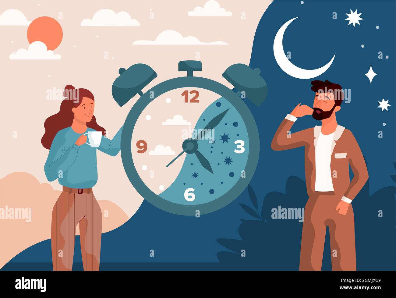 Circadian rhythm concept Stock Vector Image & Art - Alamy