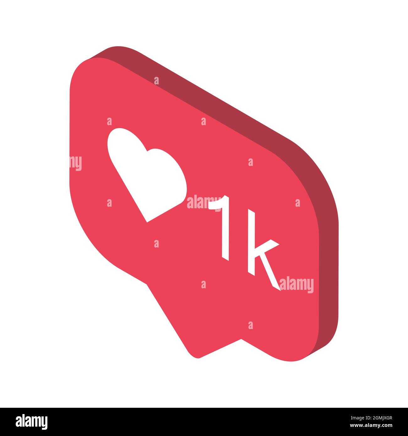 Follower isometric notification symbol for application instagram. Web ...