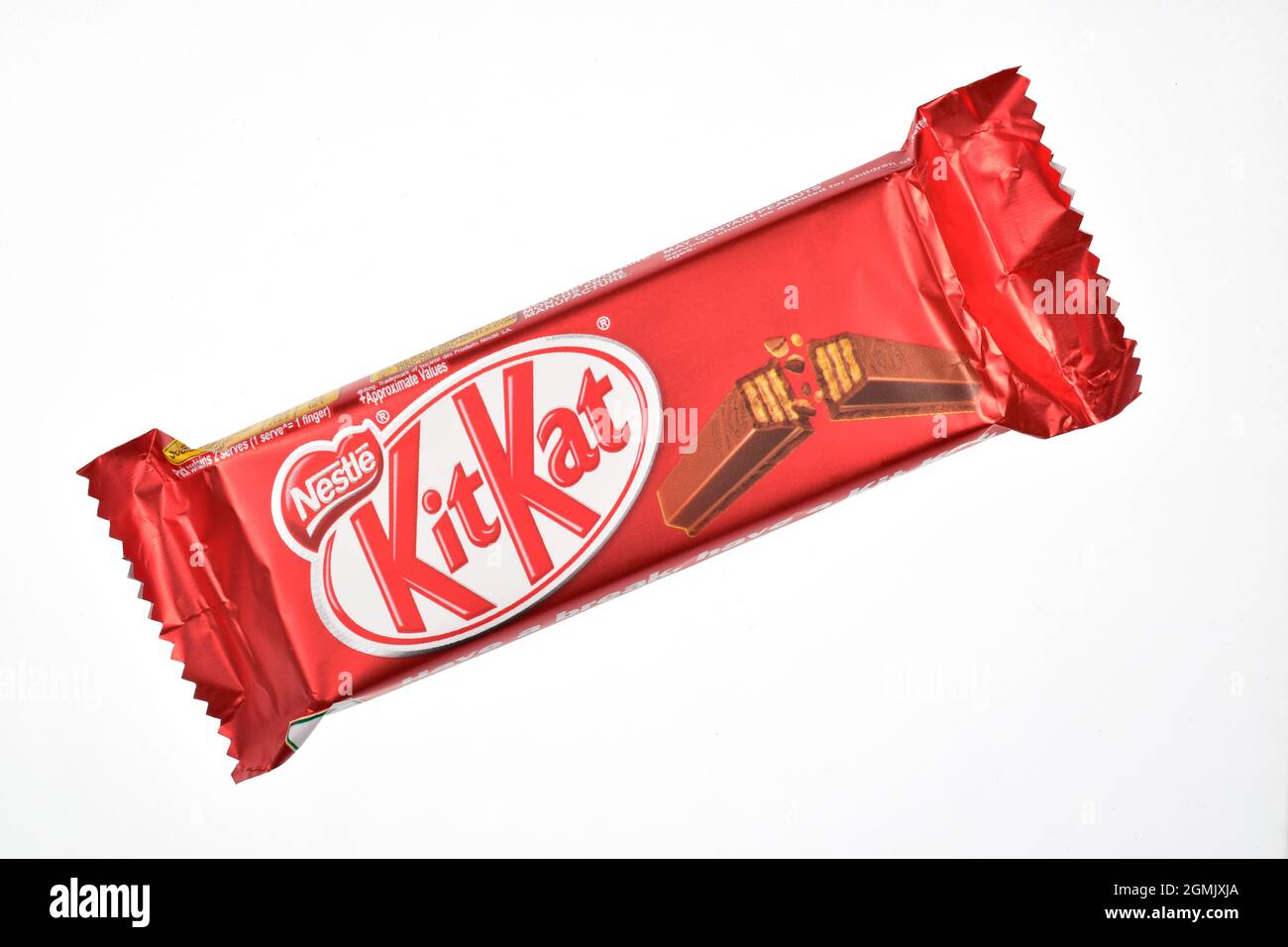 New Delhi, India, 22 Jan 2020:- KitKat Chocolate Isolated on White ...