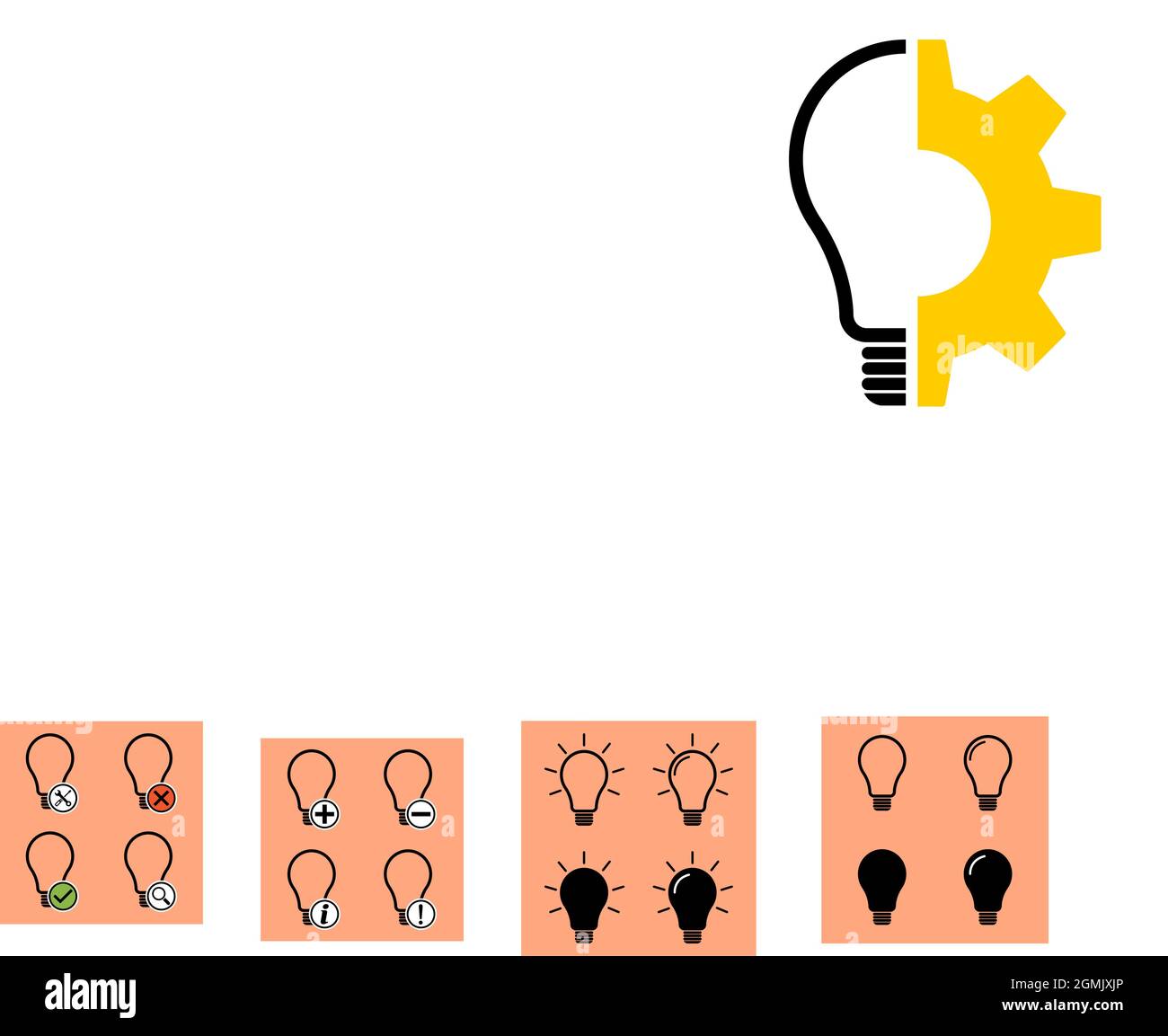 Light bulb icon, Lightbulb energy symbol Electric power vector ...