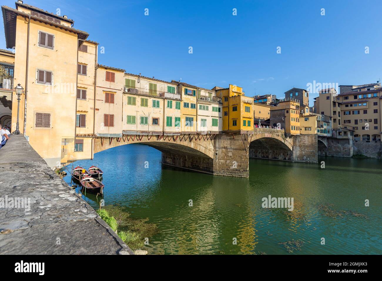 Firenze, Italy - August 16, 2021: street view of Ponte Vecchio in ...
