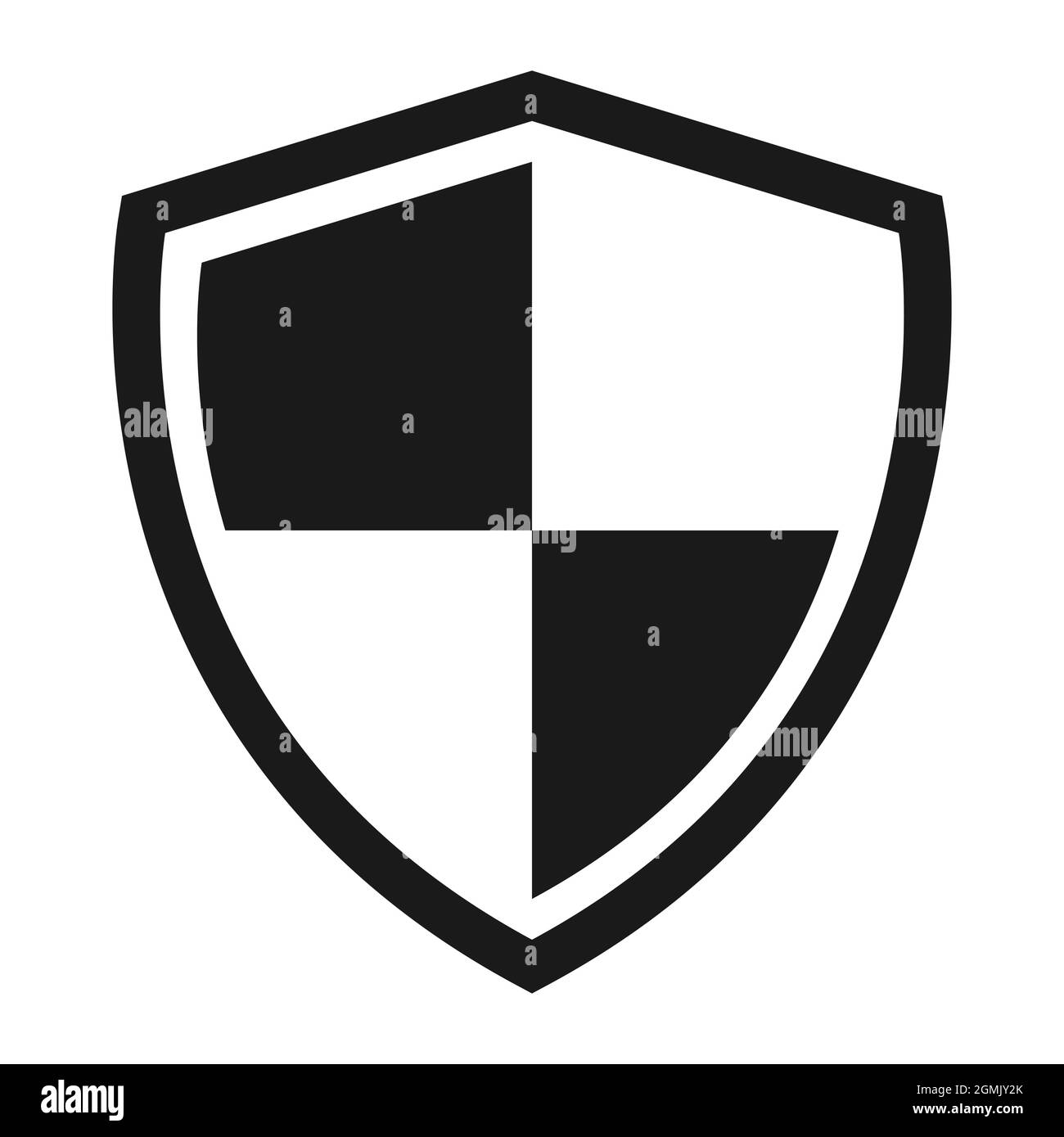Shield protect icon, safety symbol, defense logo, web button, internet ...