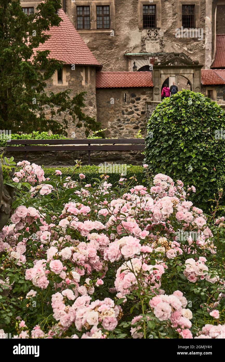 Very old defence tower, Medieval style building Stock Photo - Alamy