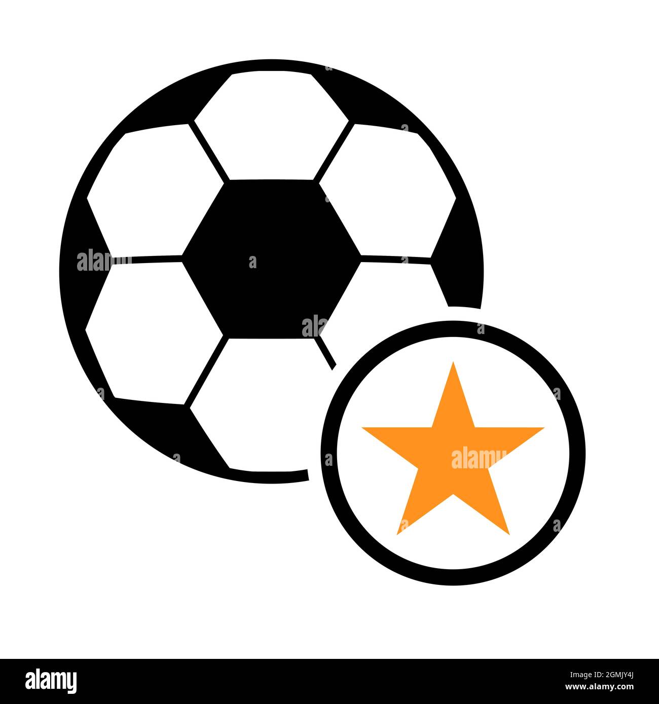 Soccer, football ball symbol, single goal isolated design vector ...