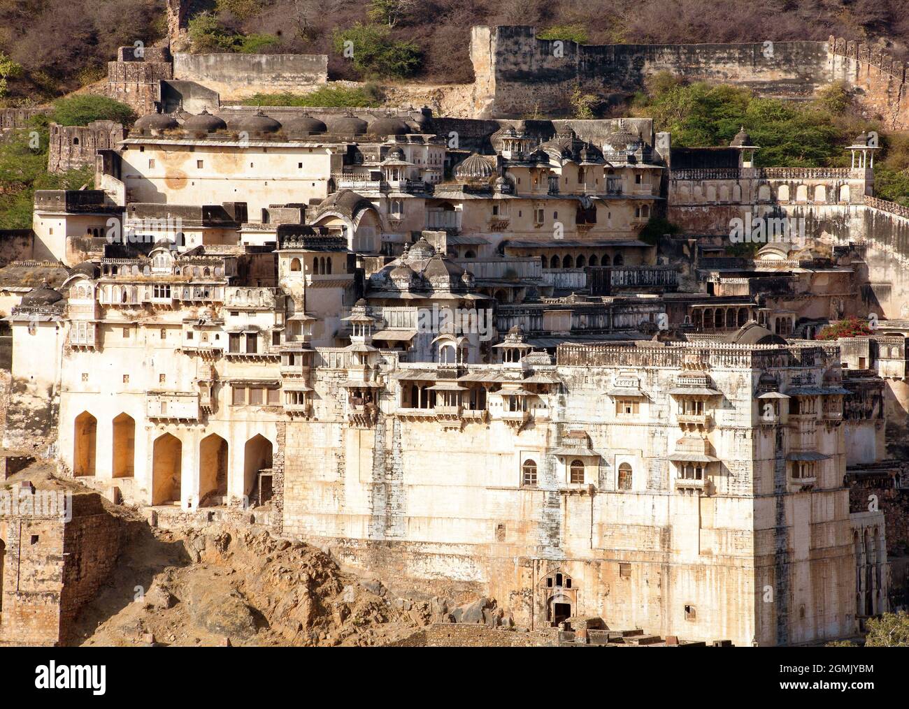 Taragarh fort in Bundi town, typical medieval fortress in Rajasthan ...