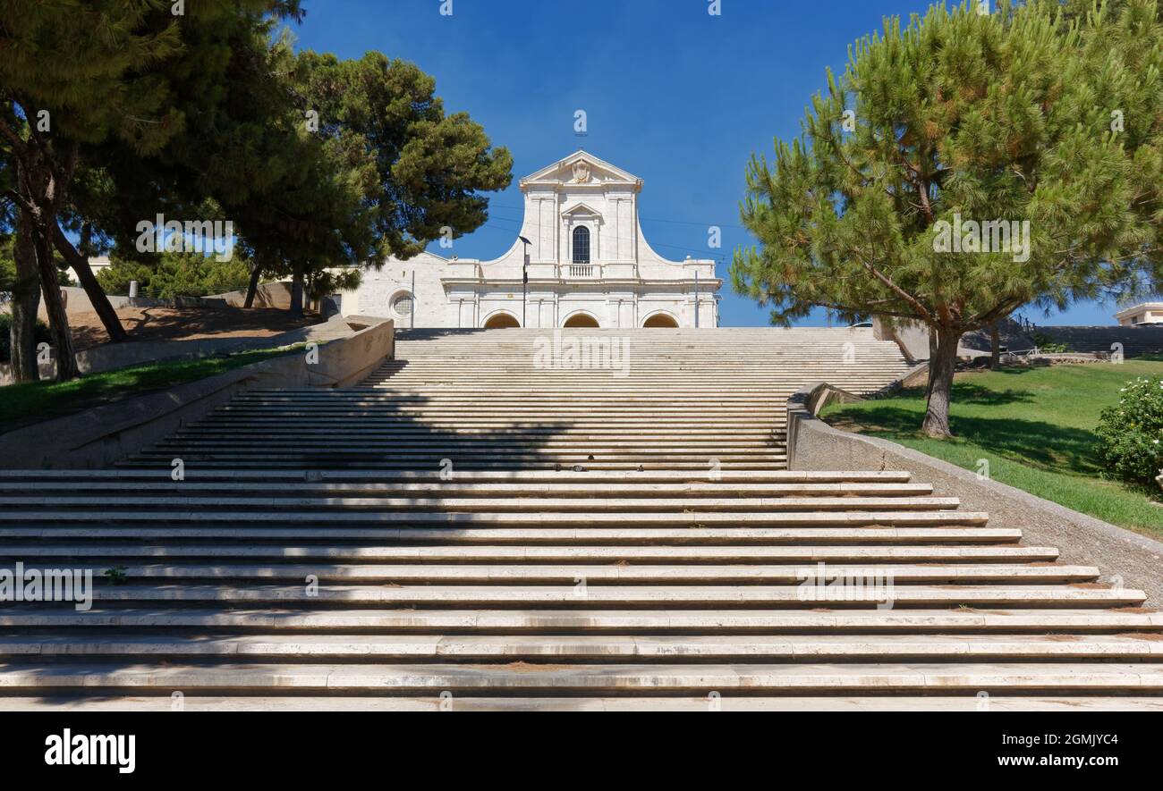 Imposing staircase leading to the basilica and the shrine of Our Lady ...
