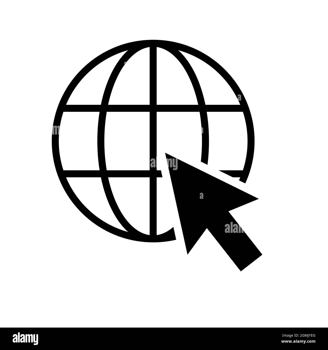 WWW world wide web site symbol, Internet map icon, website address ...