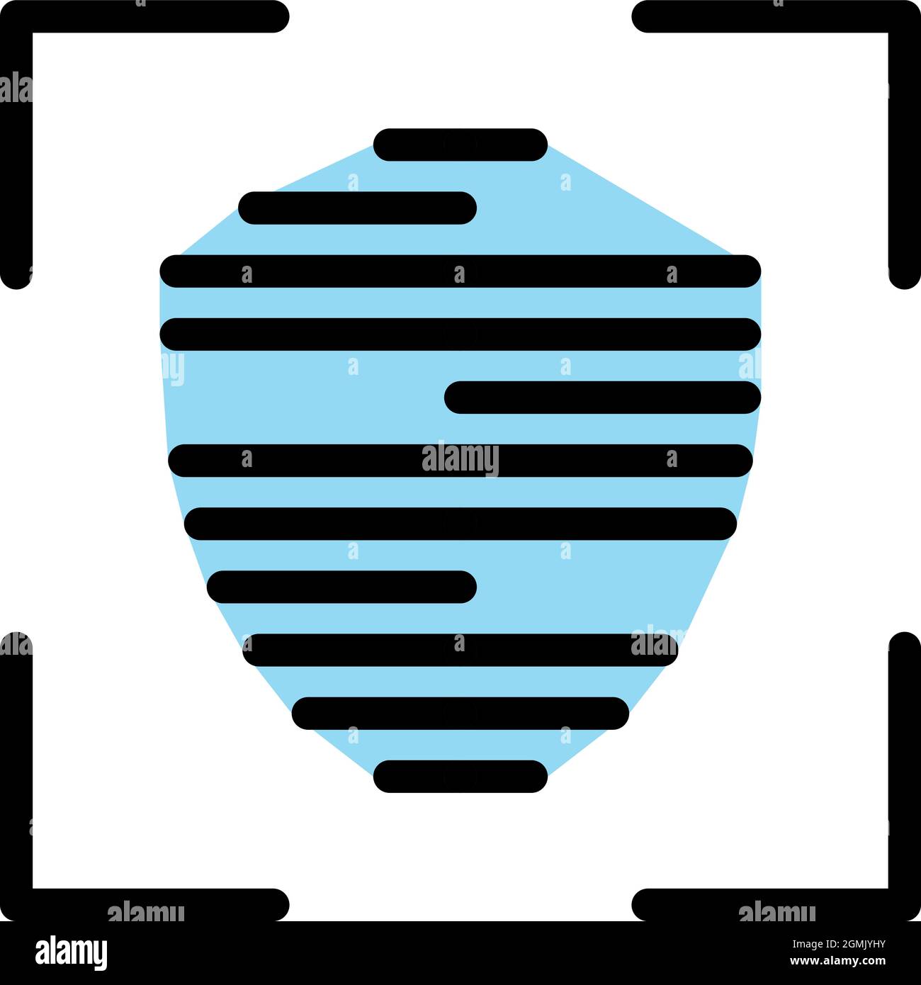 Identification frame icon. Outline identification frame vector icon ...