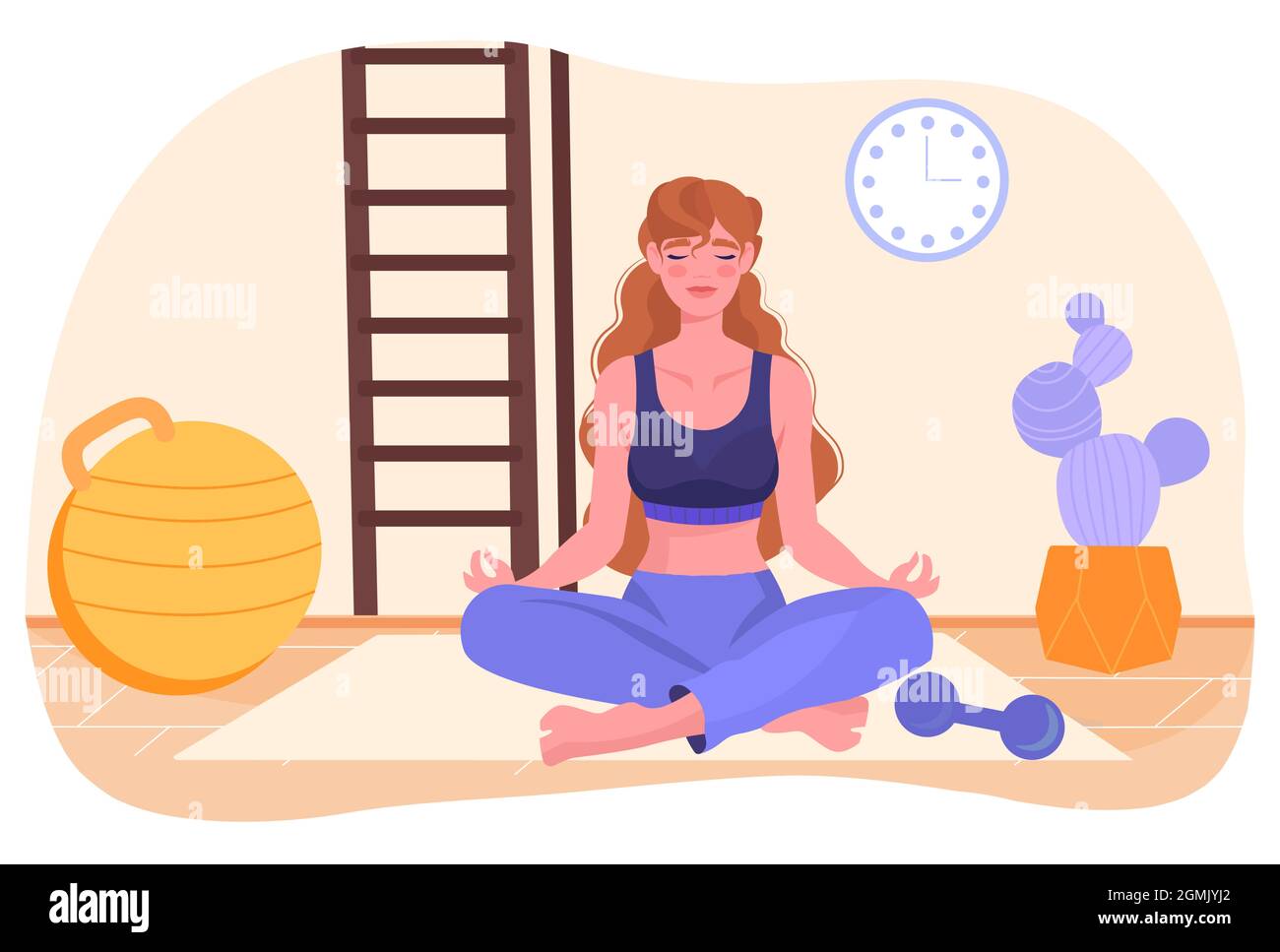 Gym exercise classes Stock Vector Images - Alamy