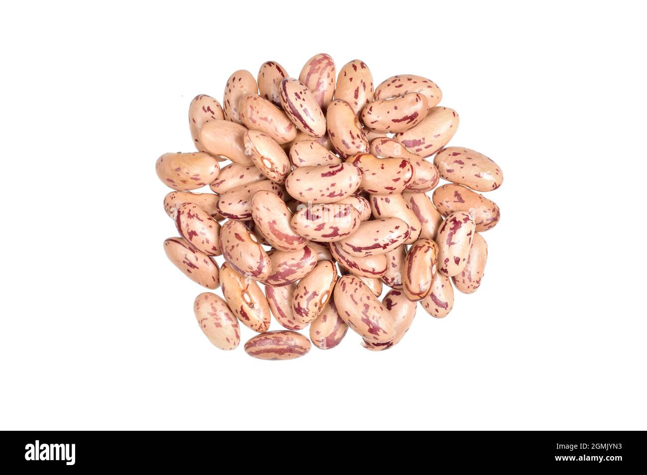 Top view of pinto beans isolated on white background Stock Photo - Alamy