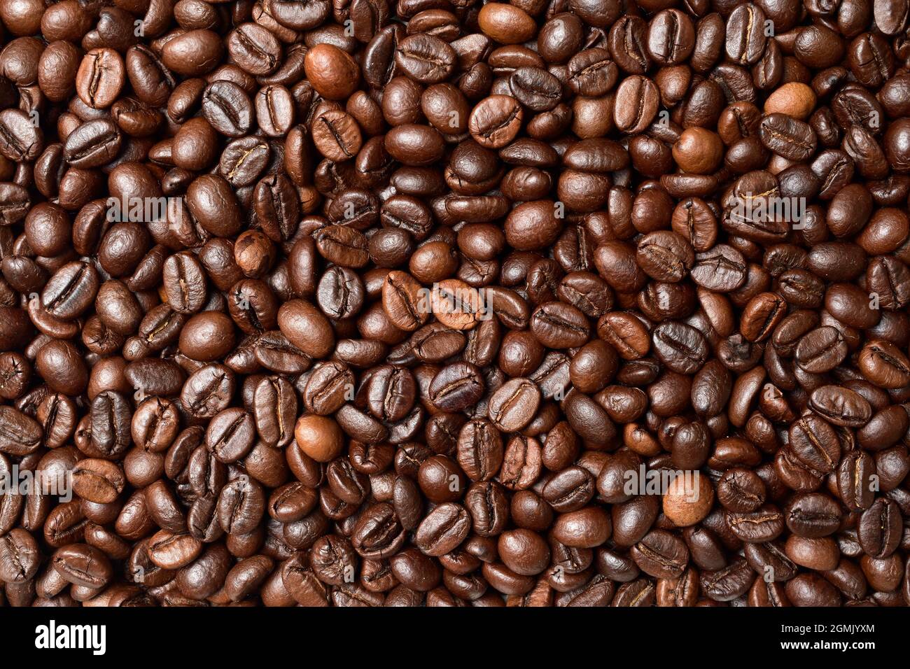 Top view of roasted coffee beans, Coffee beans texture background Stock ...