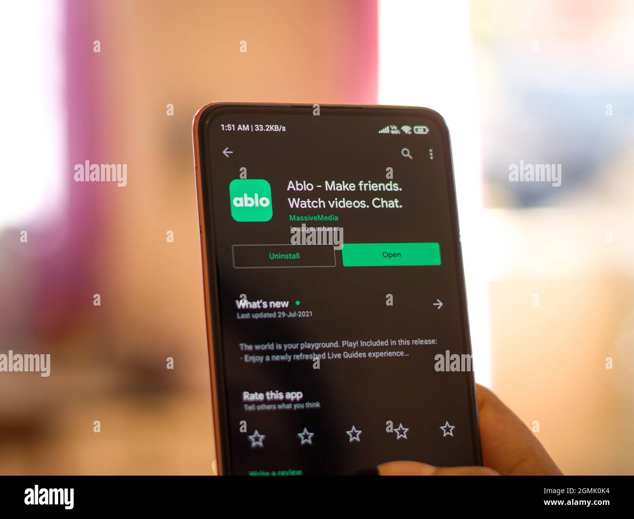 West Bangal, India - August 21, 2021 : Ablo logo on phone screen stock ...