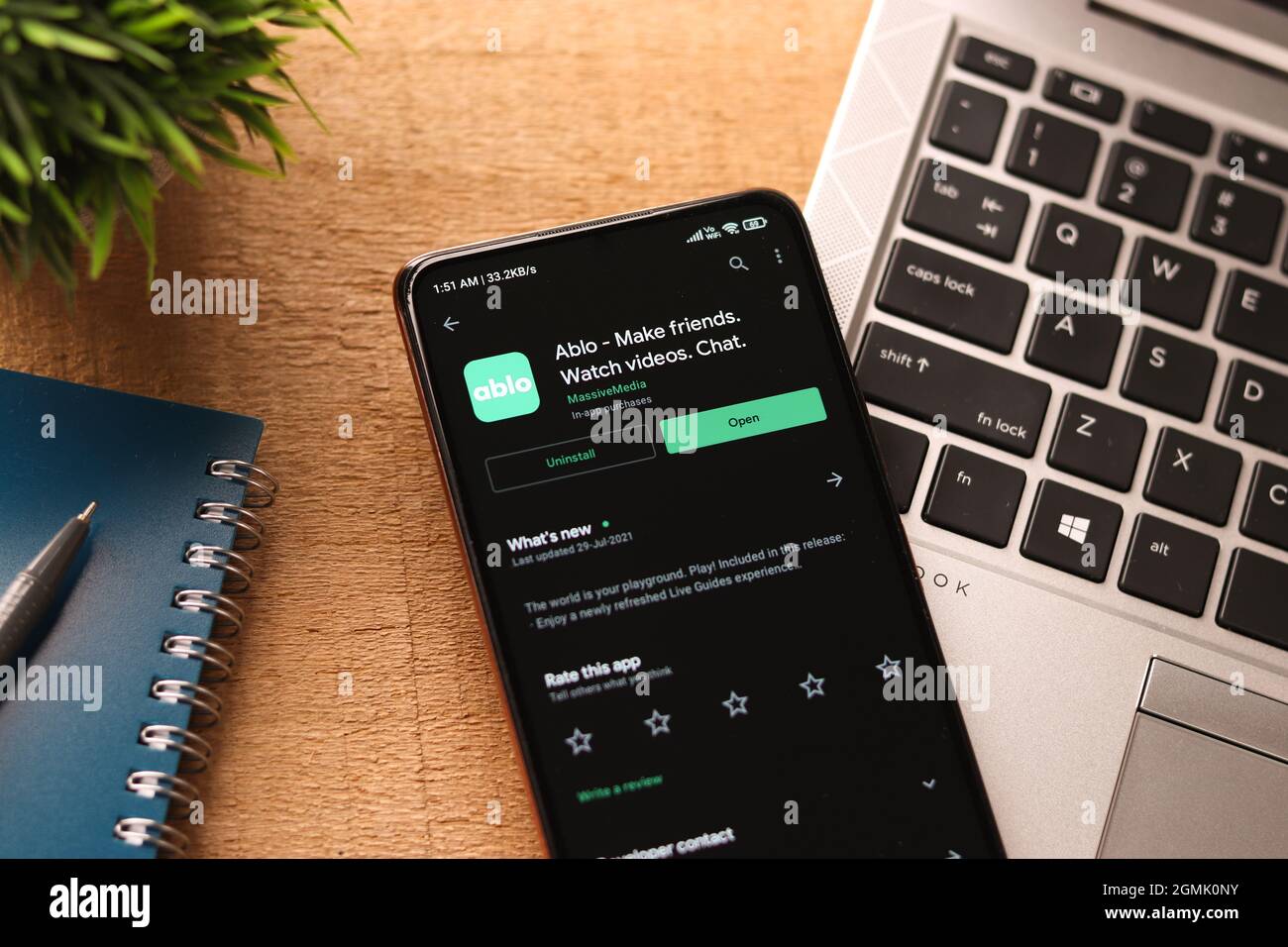 West Bangal, India - August 21, 2021 : Ablo logo on phone screen stock ...