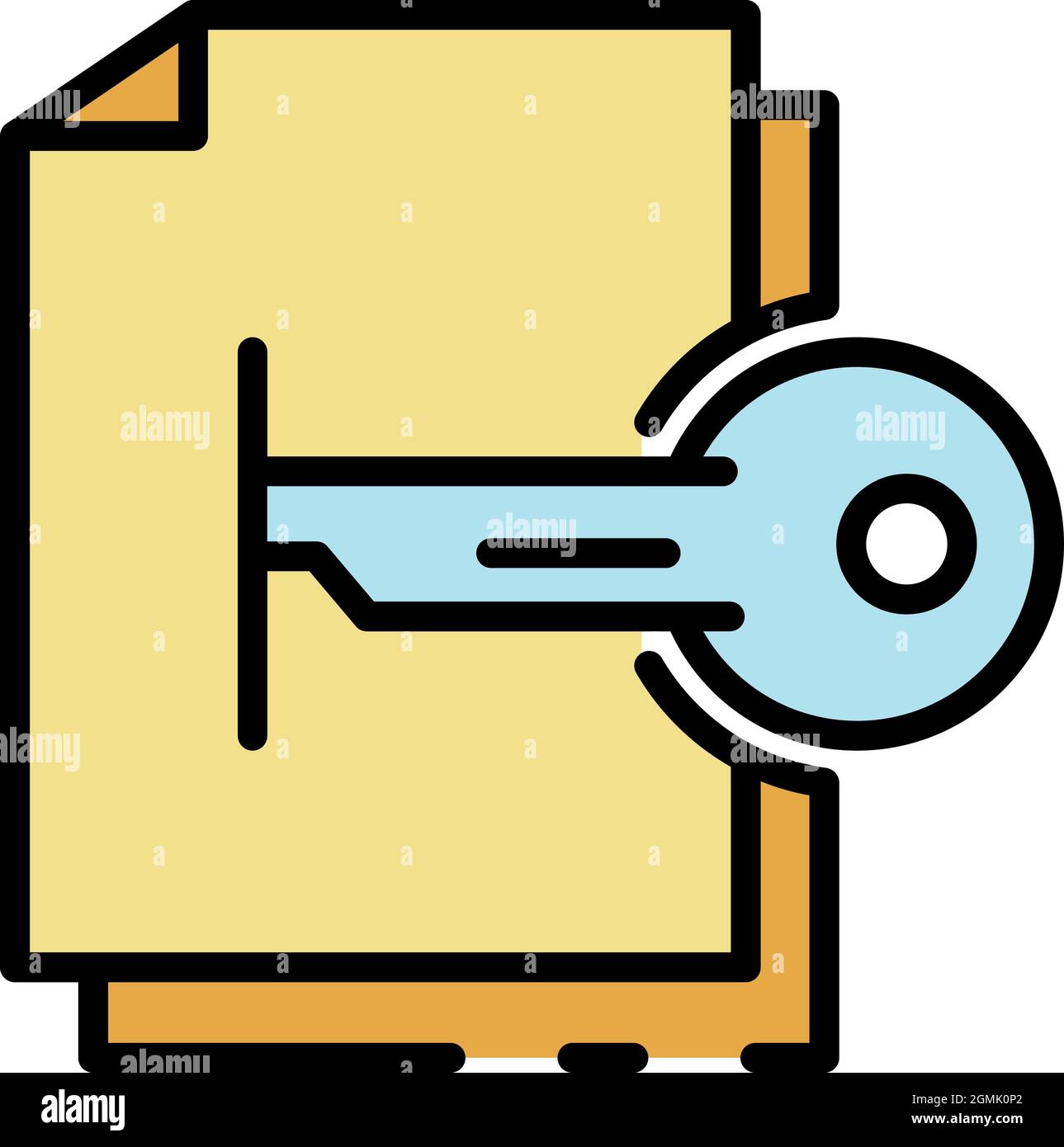 Hacking file encryption icon. Outline hacking file encryption vector ...