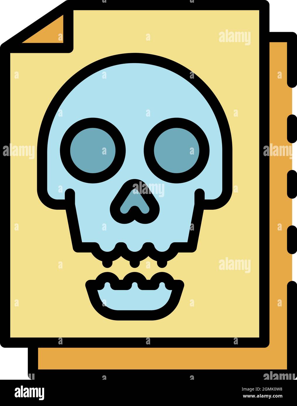 Infected files icon. Outline infected files vector icon color flat ...