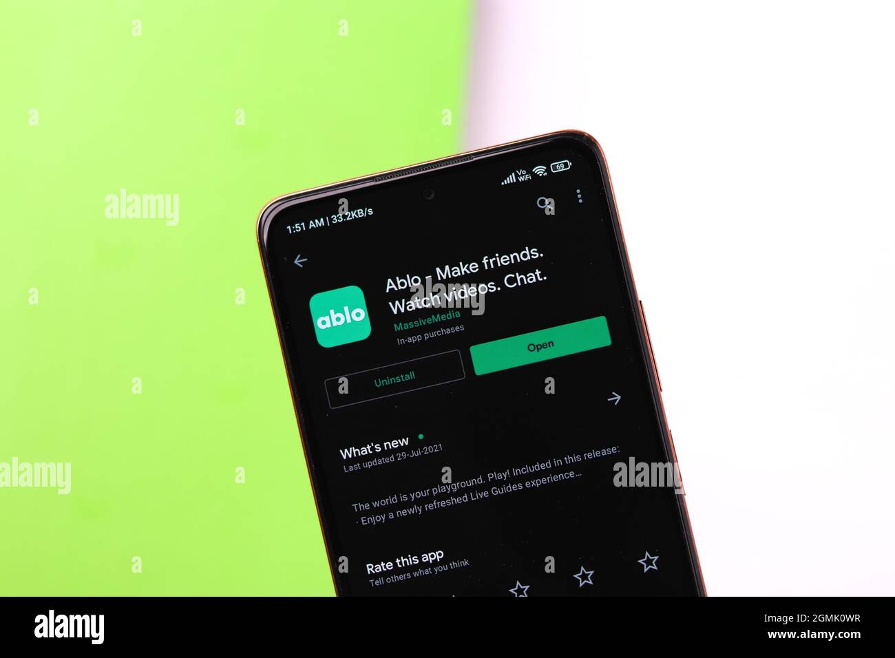 West Bangal, India - August 21, 2021 : Ablo logo on phone screen stock ...