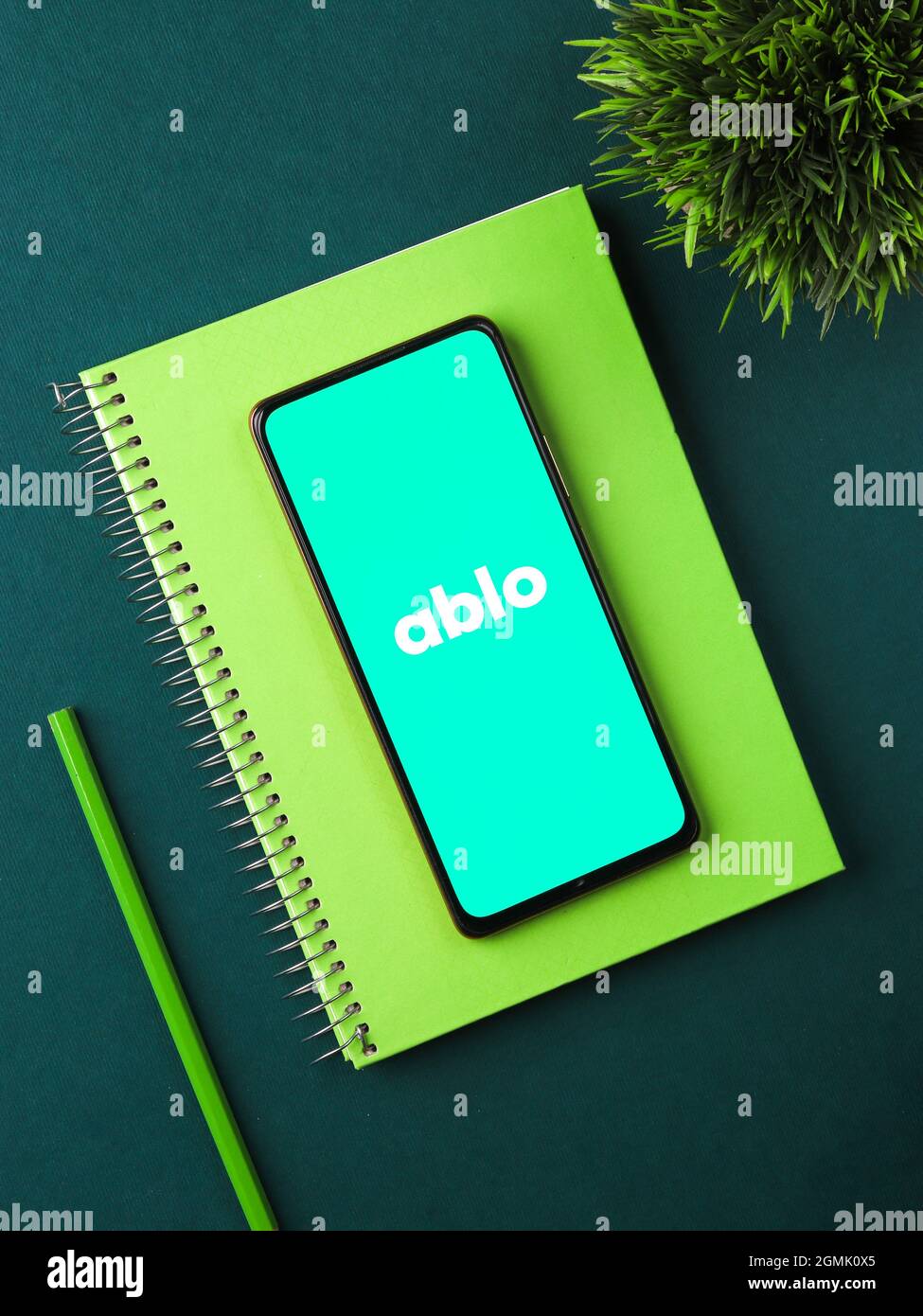 West Bangal, India - August 21, 2021 : Ablo logo on phone screen stock ...