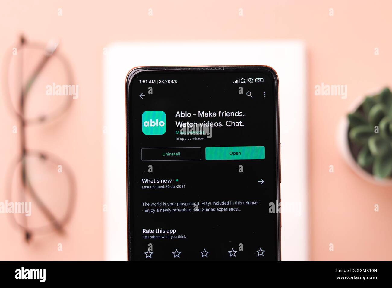 West Bangal, India - August 21, 2021 : Ablo logo on phone screen stock ...