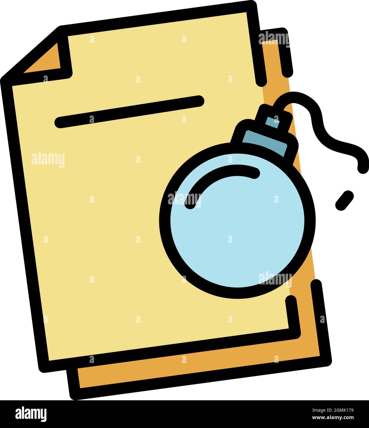 Computer bomb virus flat Cut Out Stock Images & Pictures - Alamy