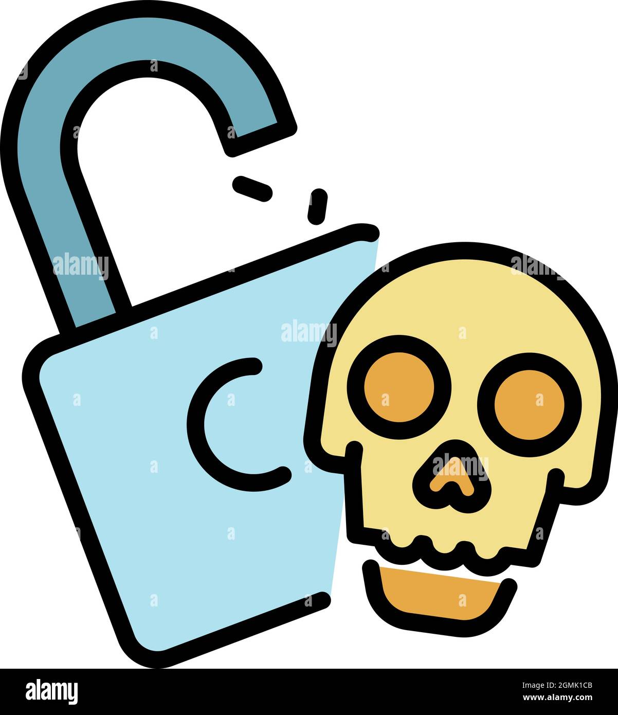 Hacking system icon. Outline hacking system vector icon color flat ...