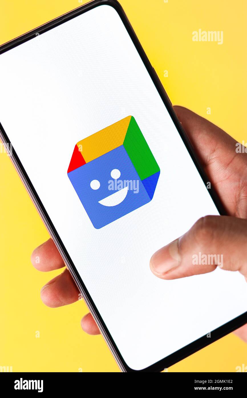 West Bangal, India - August 21, 2021 : Google Action Blocks logo on ...