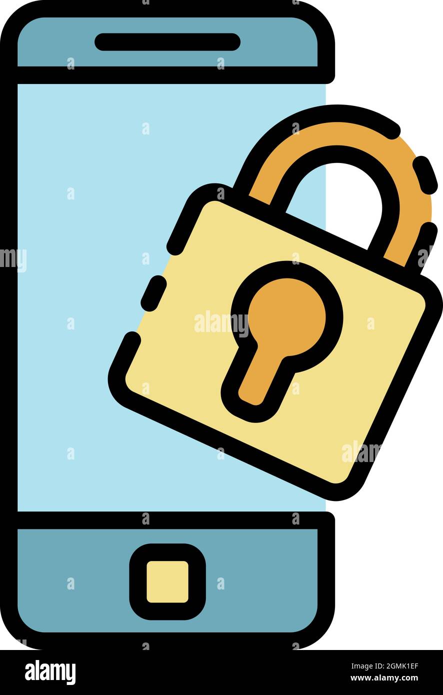 Hacker smartphone protection icon. Outline hacker smartphone protection ...