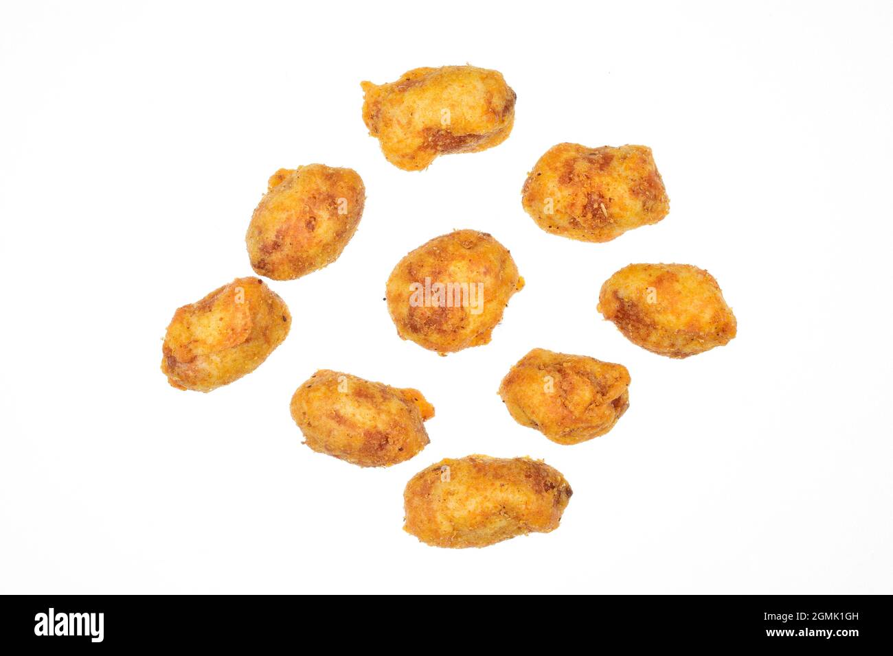 Coated Peanuts Isolated on White Background with Clipping Path Stock ...