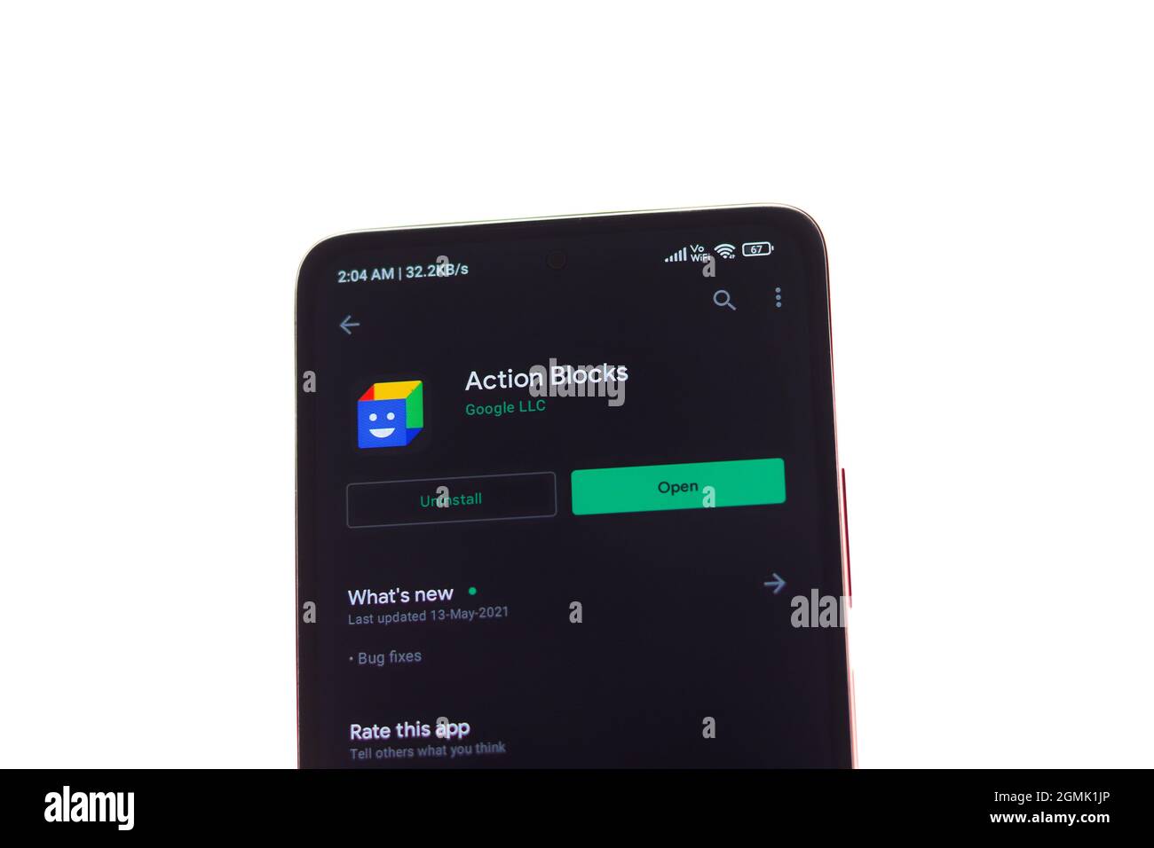 West Bangal, India - August 21, 2021 : Google Action Blocks logo on ...