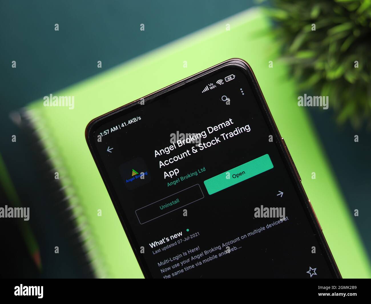 West Bangal, India - August 21, 2021 : Angel Broking logo on phone ...