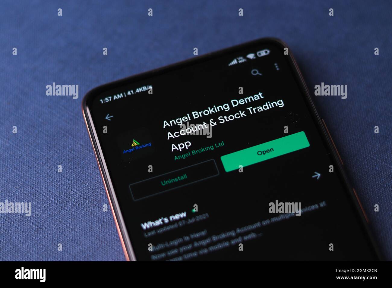 West Bangal, India - August 21, 2021 : Angel Broking logo on phone ...