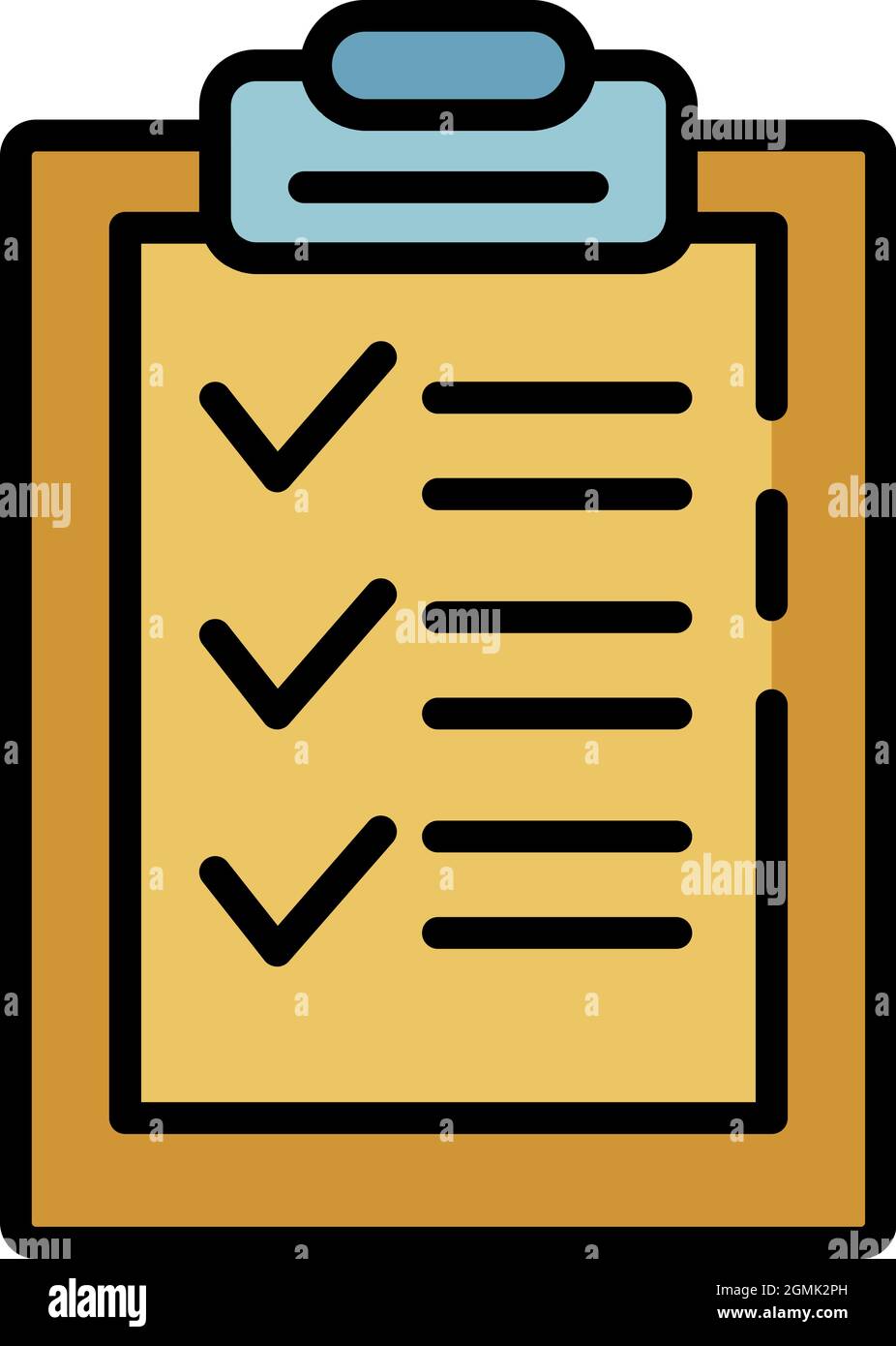 Export check sheet icon. Outline export check sheet vector icon color ...