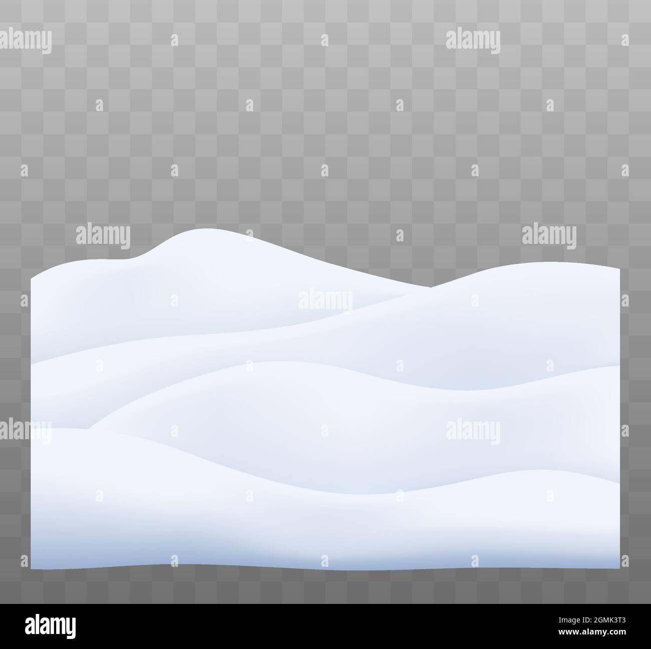 Snowy landscape isolated. Vector winter background with snowy hills ...