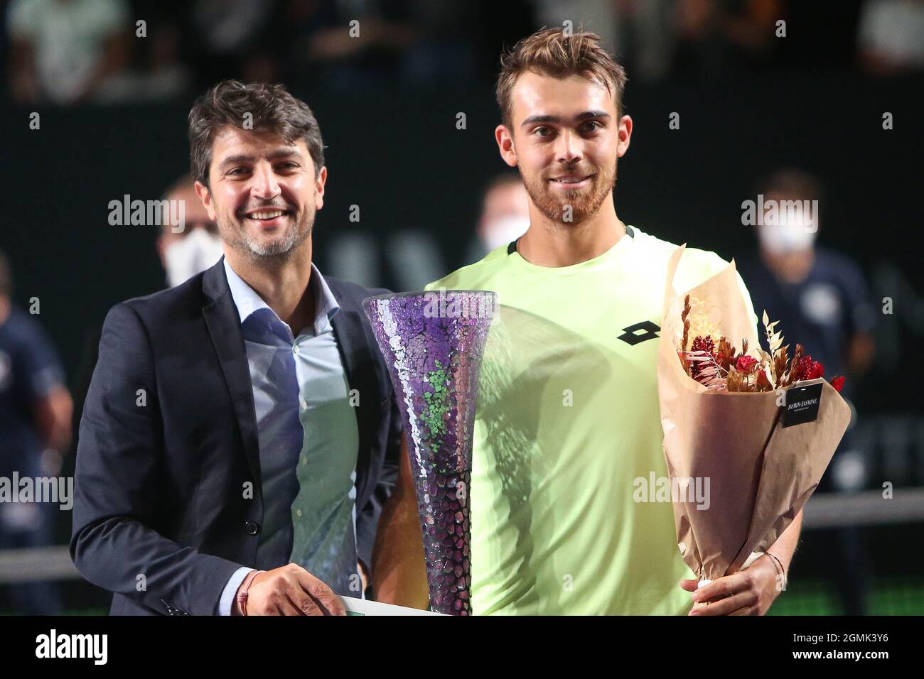 Benjamin Bonzi of France Finale during the Open de Rennes tournament on ...